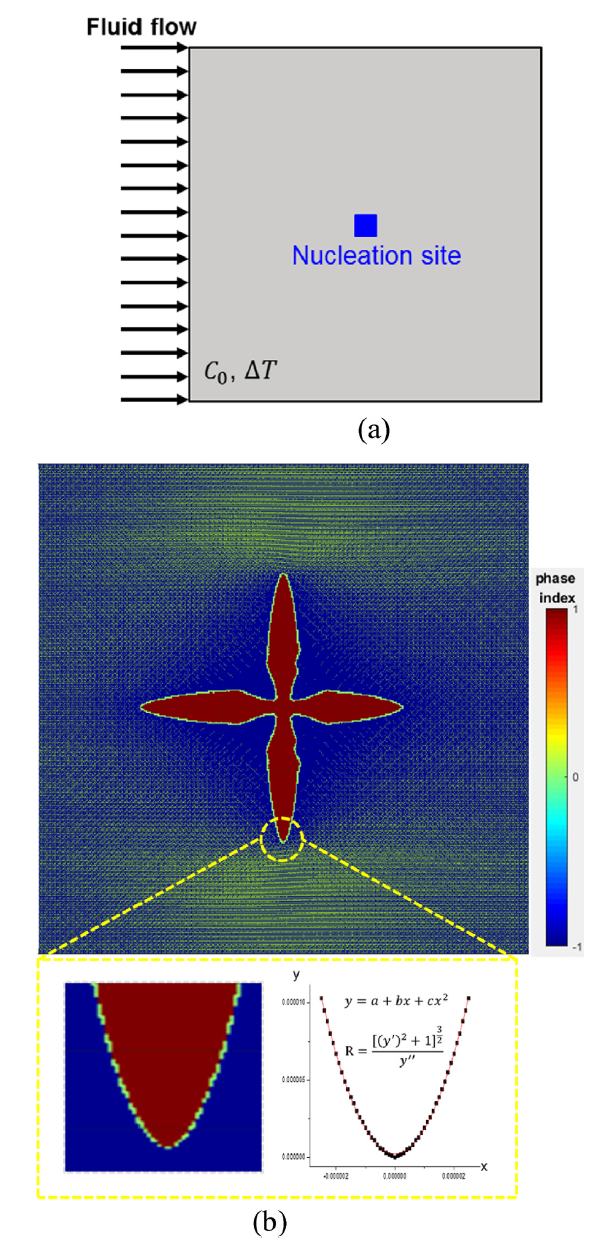 Numerical simulation for dendrite growth in directional solidification using LBM-CA (cellular ...